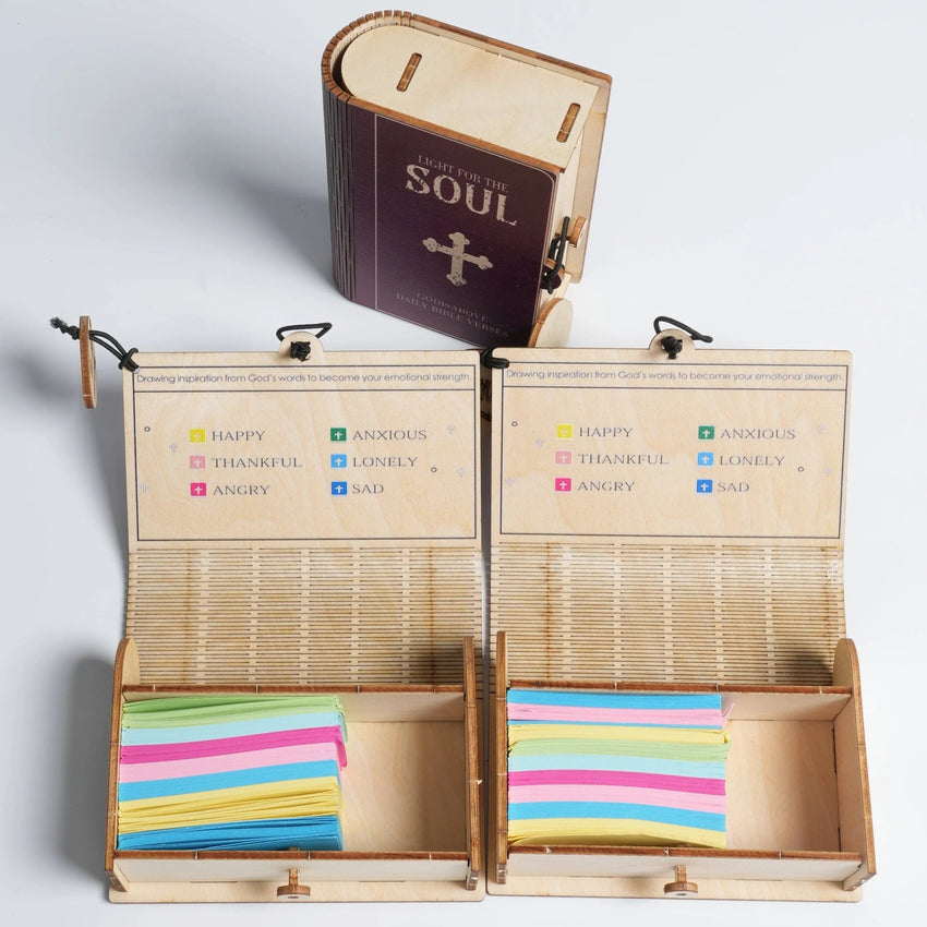 🔥Limited Time Discount🎁 ️Handmade Wooden Bible Verses Box - Daily Bible ...